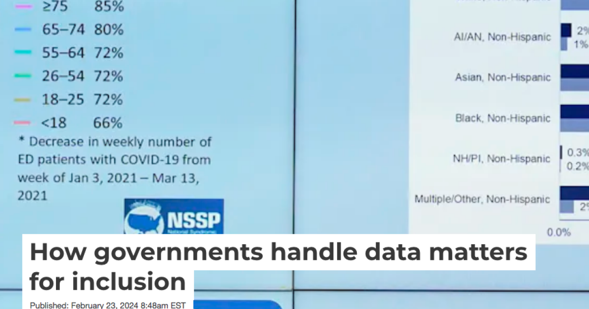 Expert Voices: How Governments Handle Data Matters for Inclusion ...